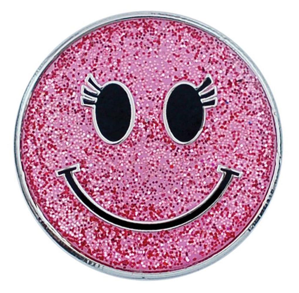 Smiley Face Glitter Ball Marker - Golfonline