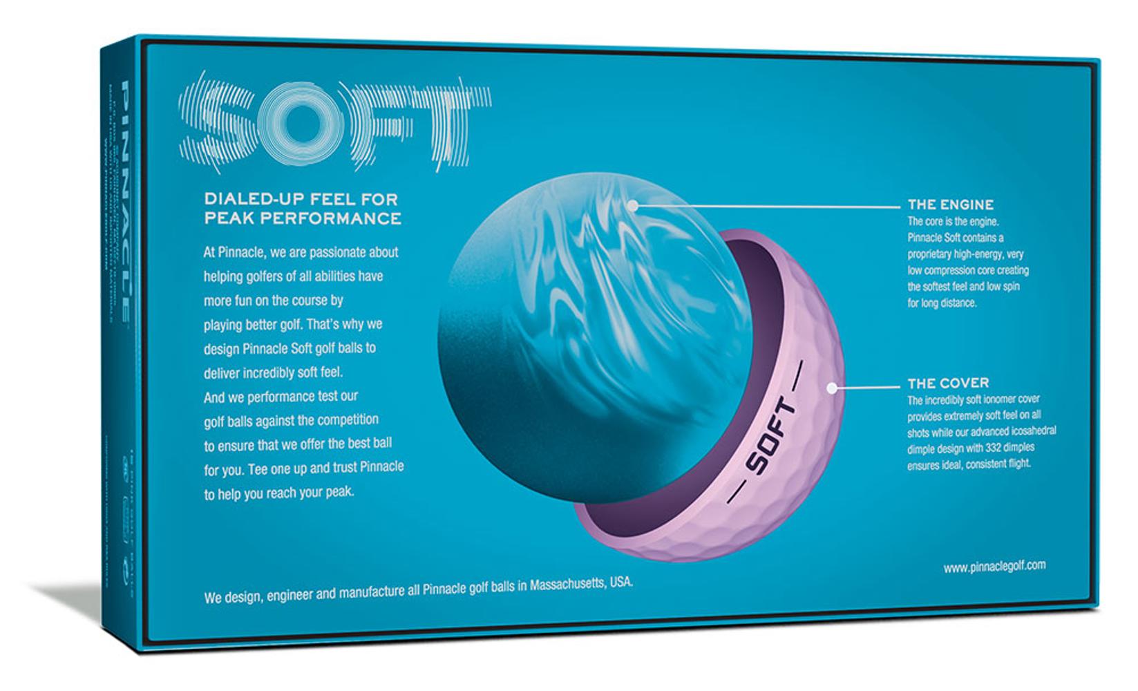 Pinnacle Soft Pink Golf Balls (15 Balls) - Golfonline
