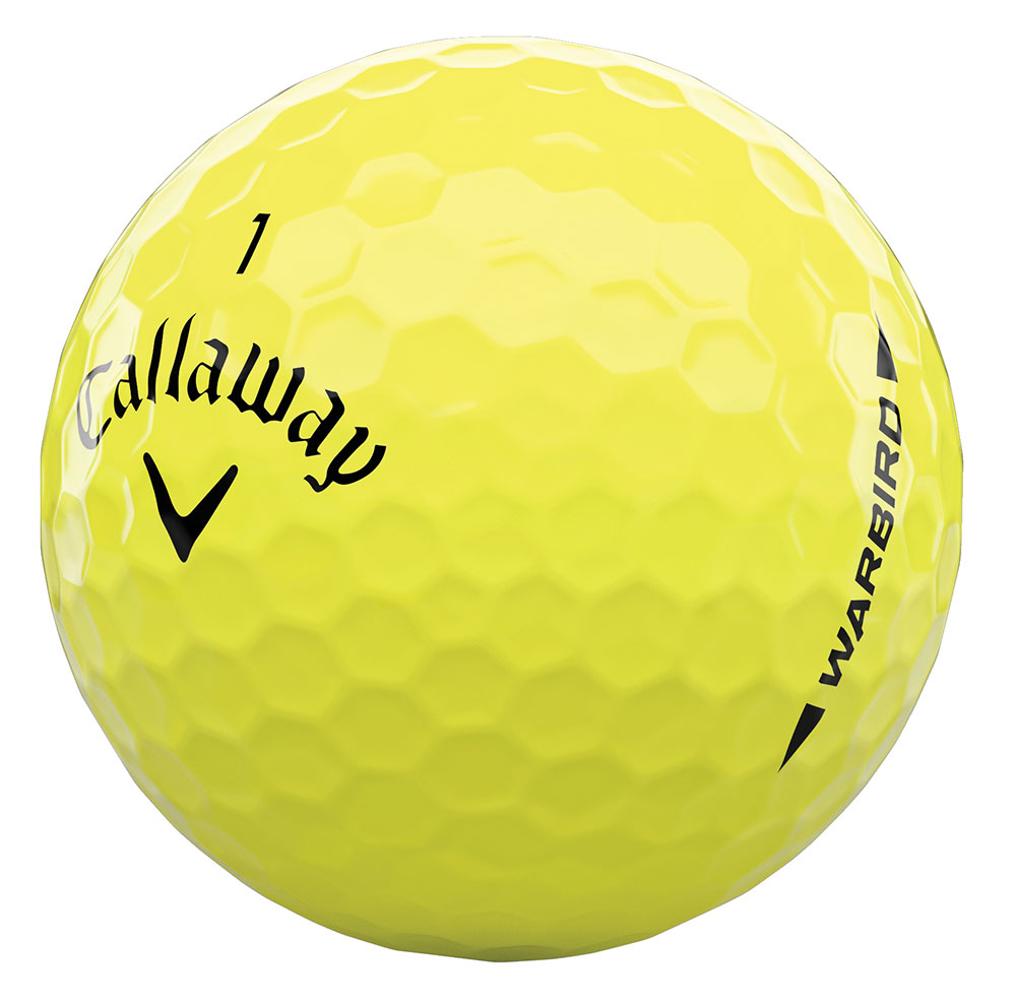 Logo Overrun - Callaway Warbird Yellow Golf Balls (12 Balls) 2021